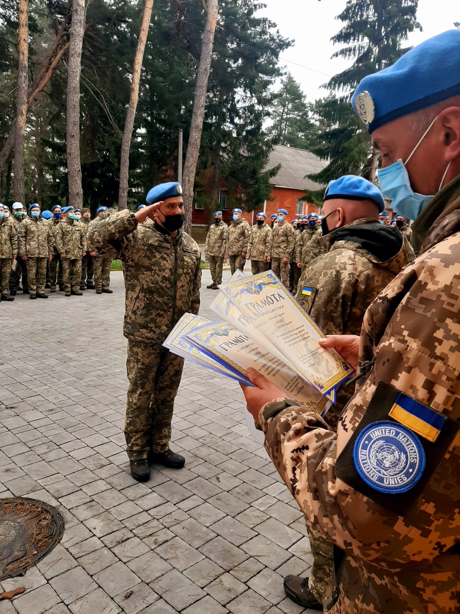 Ukrainian peacekeepers return from Congo
